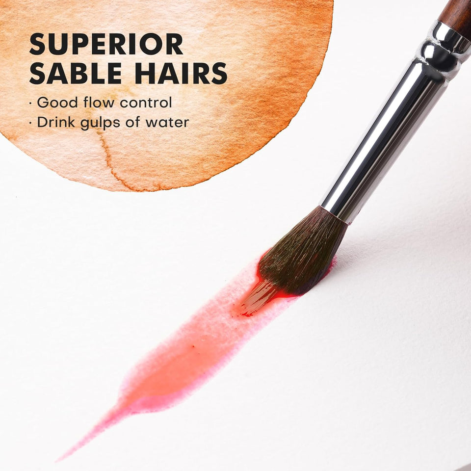 Sable Extended Point Brushes - Natural Sable Hair | Fuumuui