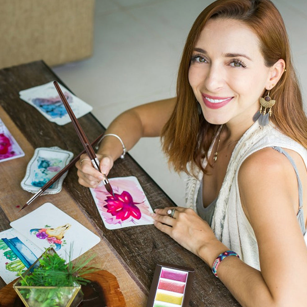 Fuumuui 4pcs/6pcs Professional Sable Watercolor Brushes – fuumuuiart